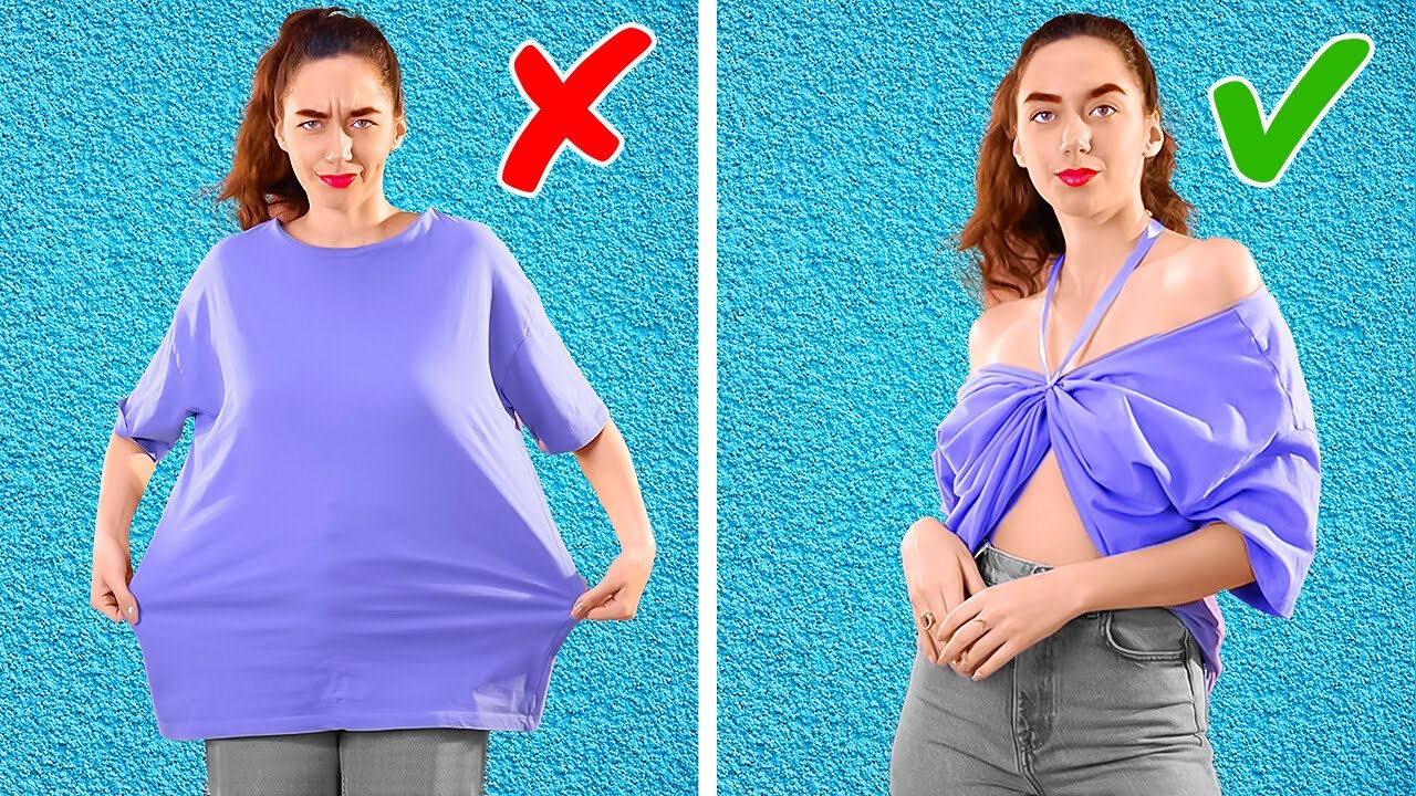 👑👗Expert Clothes Hacks for a Fashionable You! - YouTube