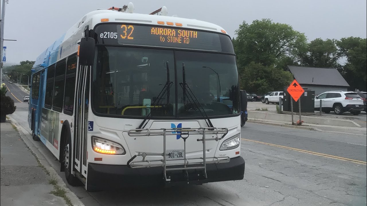 YRT Ride Video on E2105 on route 32 Aurora South - YouTube
