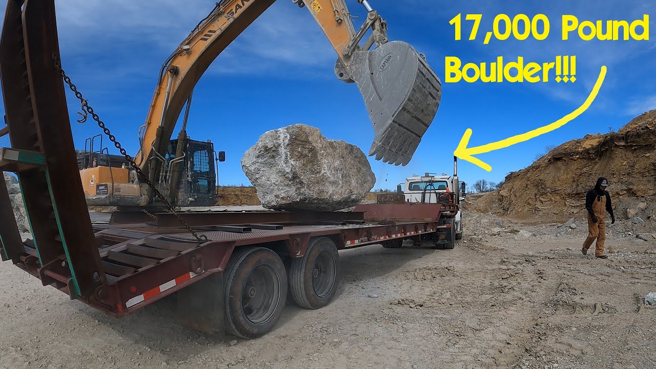 Hauling a 17,000 Pound Rock!!! #127 4k Video - YouTube