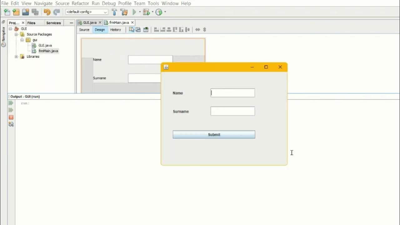 Java Netbeans. How to make a GUI ( part 1) - YouTube