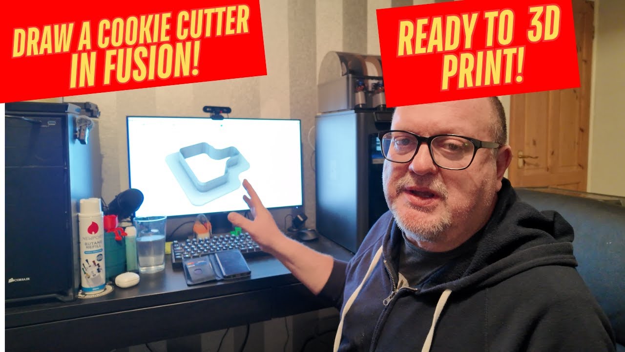 Cookie Cutter To 3d Print - How To Draw Using Fusion - Includes Bambu ...