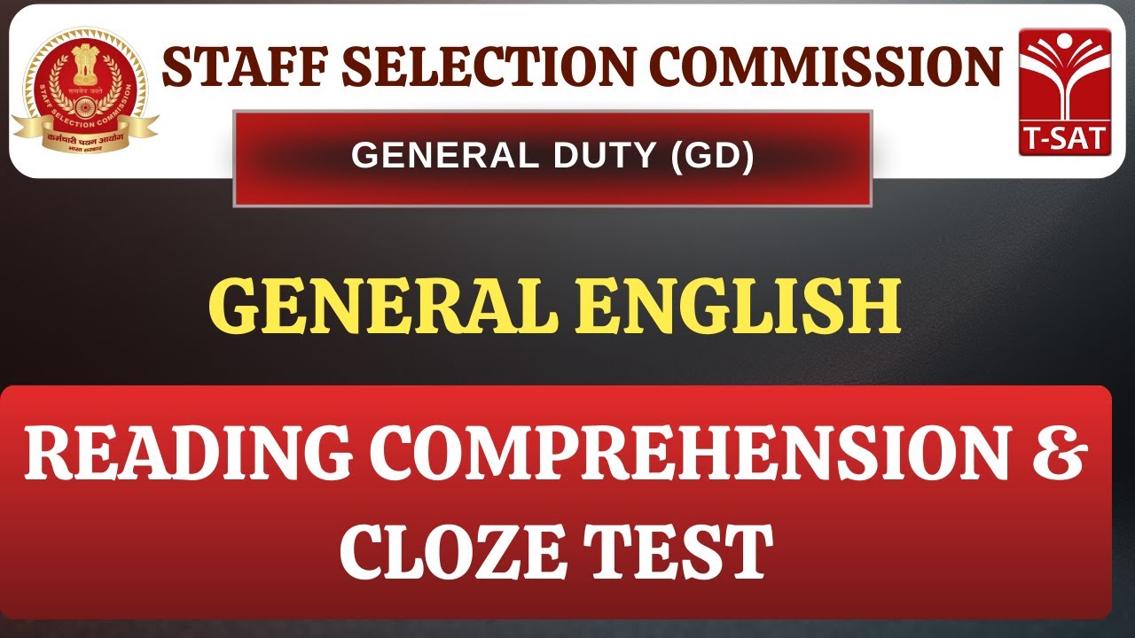 SSC GD | Competitive General English : Reading Comprehension & Cloze ...