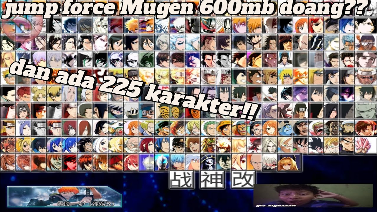 game anime Mugen 600mb dan punya 225 karakter main jump force mugen ...