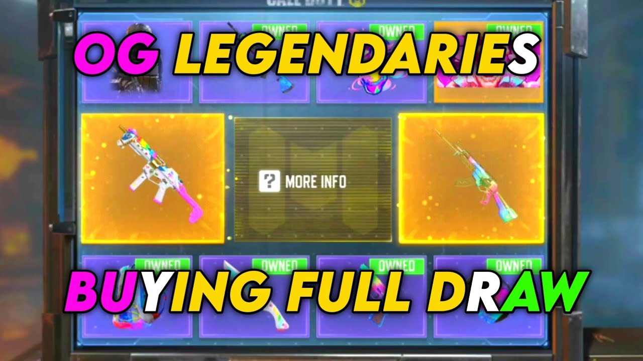BUYING FULL SEEING DOUBLE LEGENDARIES DRAW KN44 & GKS CODM SEASON 3 ...