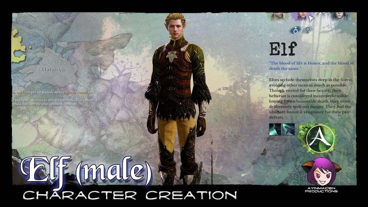 ArcheAge - Male Elf Character Creation - YouTube
