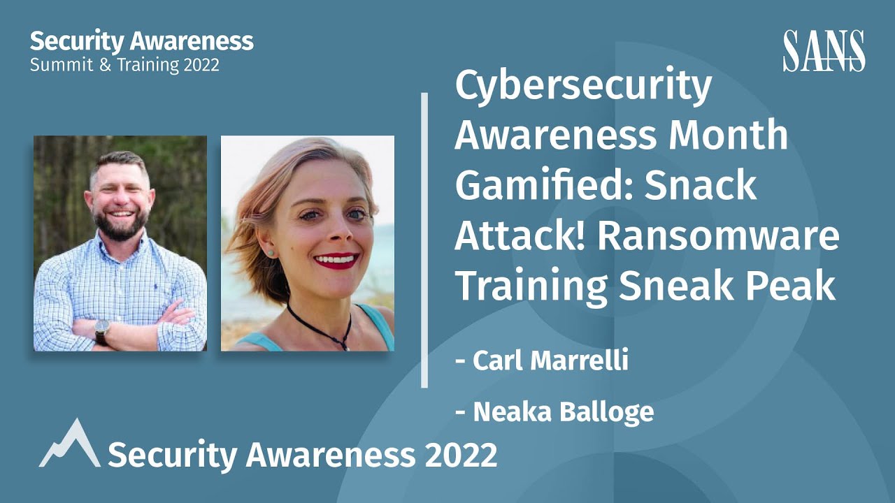 Cybersecurity Awareness Month Gamified: Snack Attack! Ransomware ...