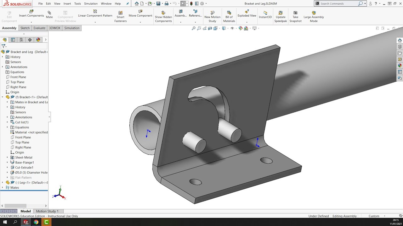 Ex 3 Add Components Using Slot Mates - YouTube