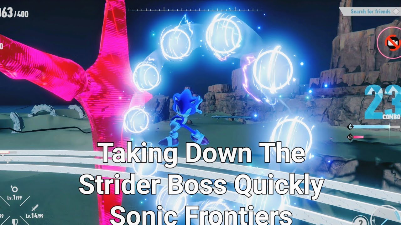 Sonic The HedgeHog Taking Down The Strider Boss Quickly Sonic Frontiers ...