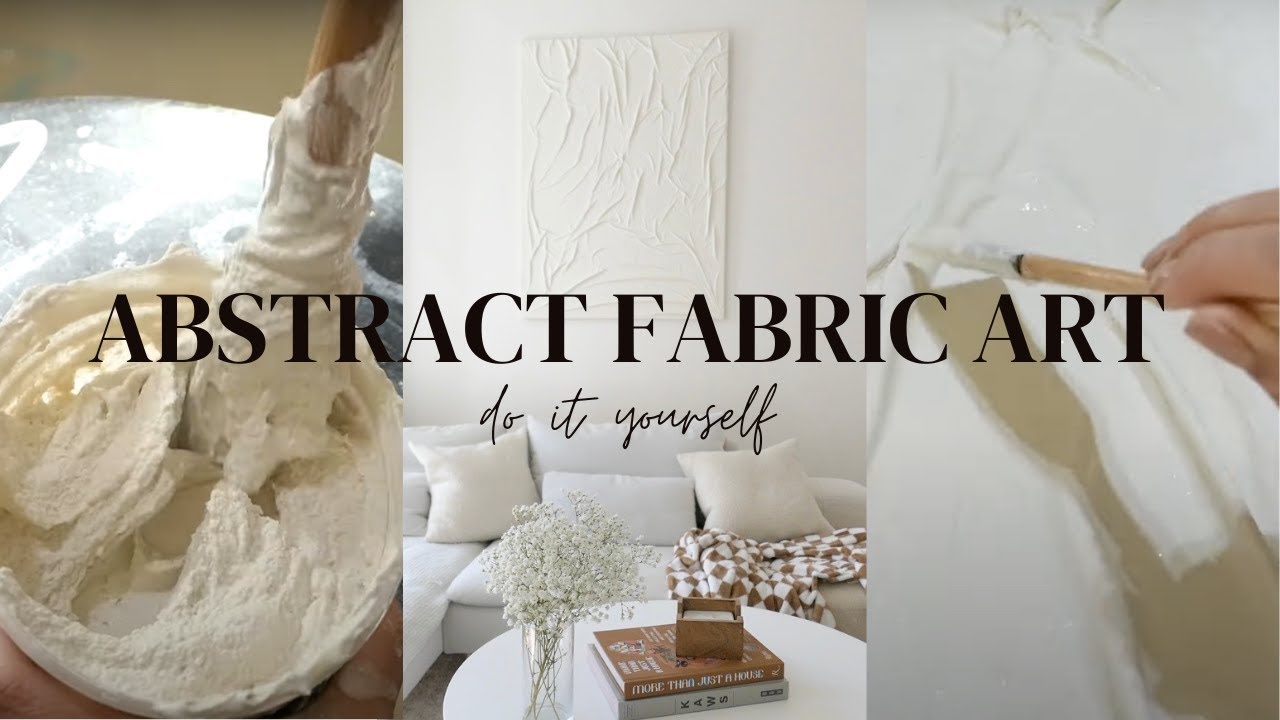 Abstract Fabric Art DIY - YouTube