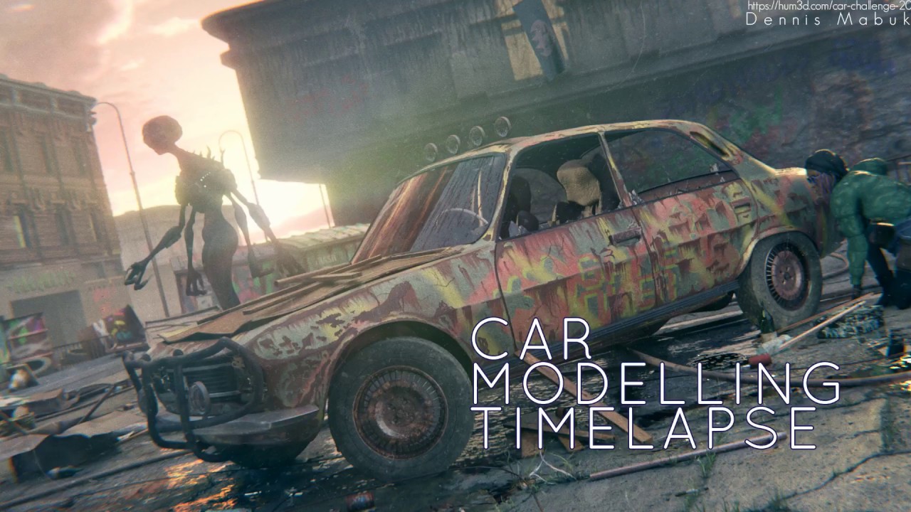 Car modelling timelapse - Hum 3d car render challenge 2017 - YouTube