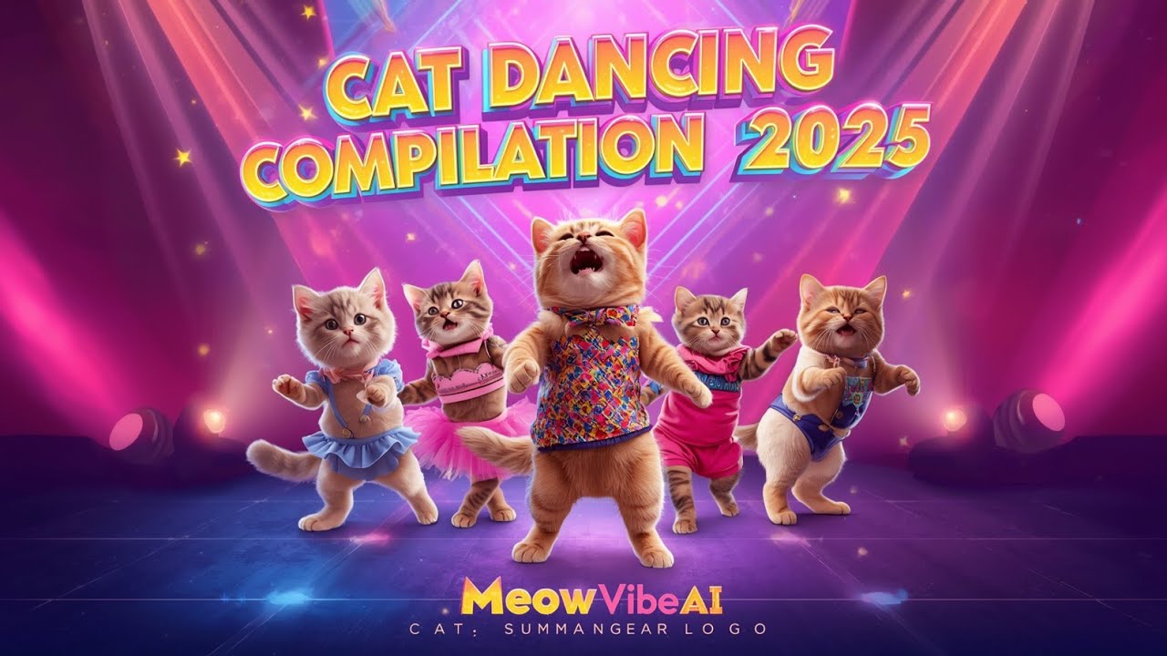 Cat Dancing Compilation 2025 😹 | Funny Cats, Cute Cat Dance & Meme ...