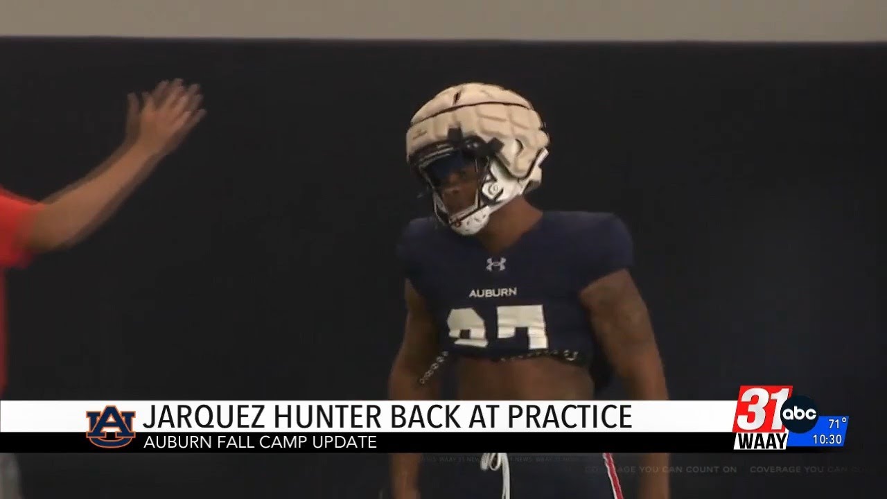 Auburn's Jarquez Hunter returns to football practice - YouTube