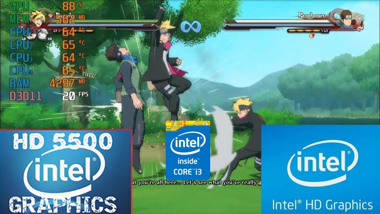 Intel HD Graphics NSUNS4 BORUTO DLC Starting Gamplay - YouTube