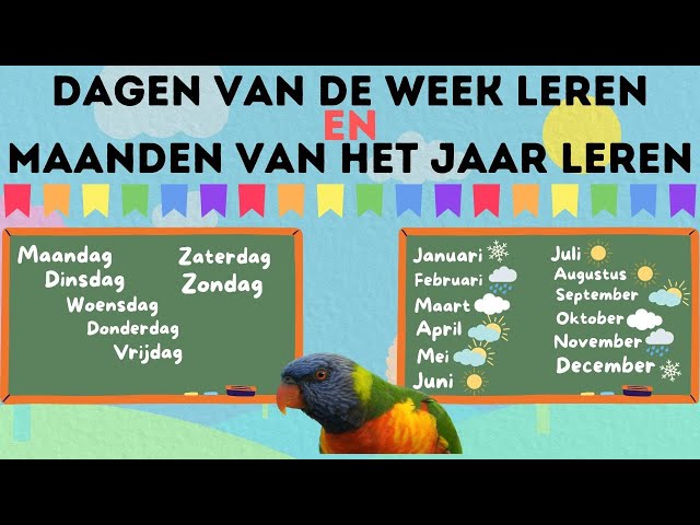 Dagen Van De Week Kalender Voor Kinderen