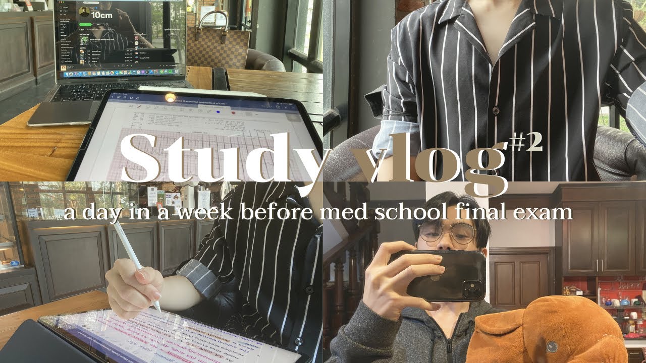 (eng/th) med student study vlog#2 - a day in week before med school ...