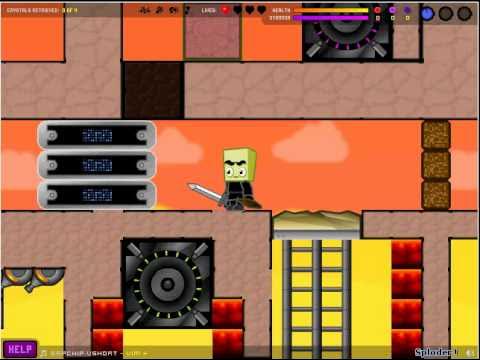 Sploder Platformer Game: Cryptic Desert - YouTube