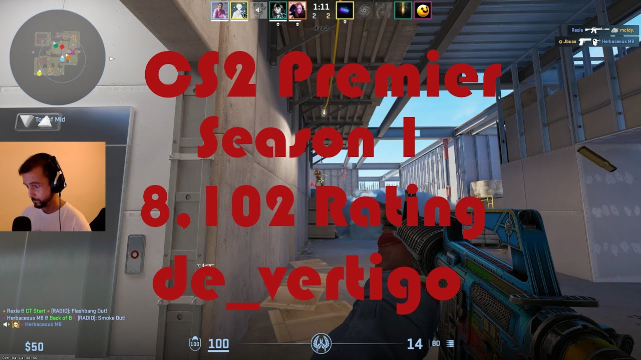 CS2 Premier Matchmaking - Season 1 - 8,308 Rating - de_vertigo - YouTube