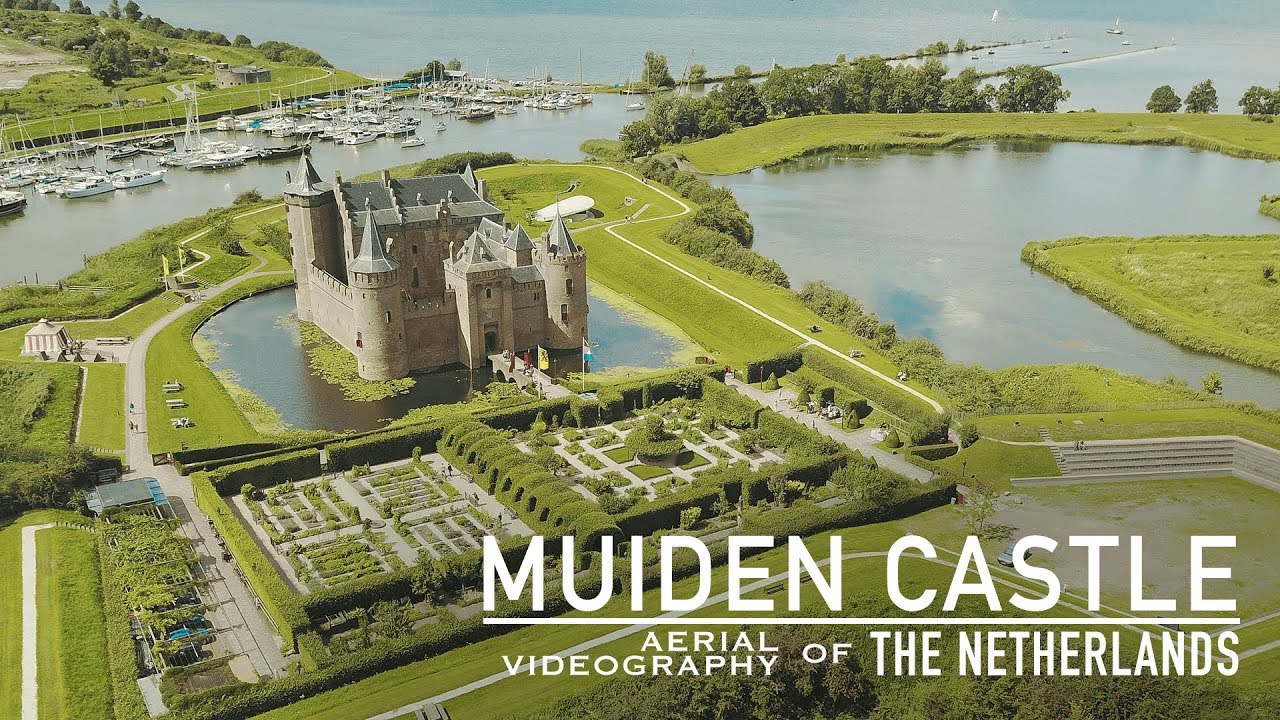 Medieval flight around Muiden Castle, The Netherlands | Aerial ...