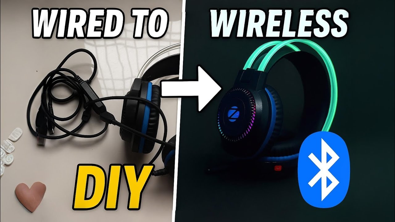 Convert Wired Headphones Into Wireless Bluetooth | Easy Headphone Hack ...