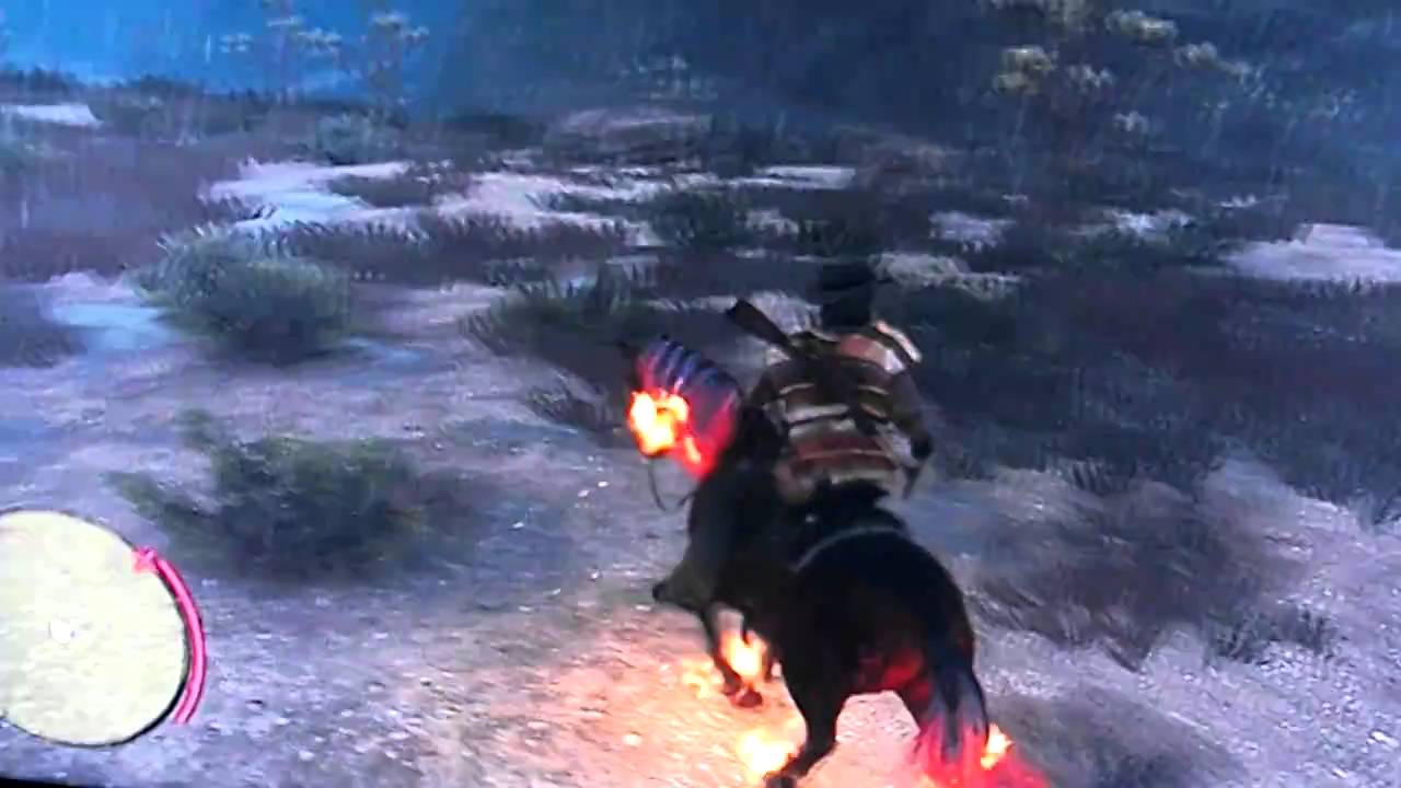 red dead undead nightmare mythical creature (flaming horse) - YouTube