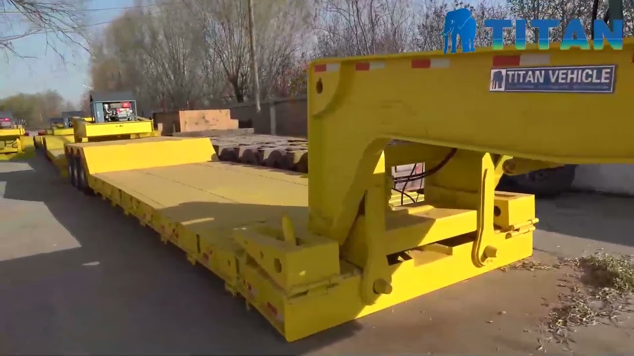 Different Types of Detachable Gooseneck Lowboy Trailer for Sale - YouTube