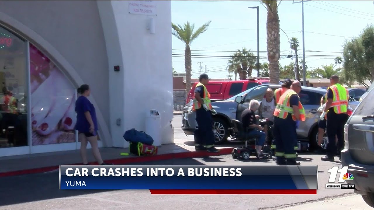 Car crashes into local business - YouTube