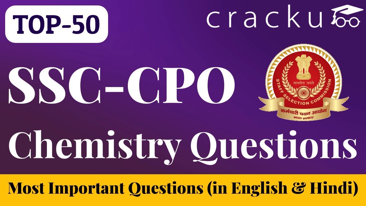 SSC-CPO || TOP-50 Chemistry Questions - YouTube