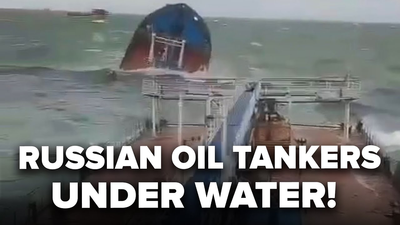 🔥Russian oil TANKERS SANK in Kerch! Russians in TEARS! Escape from ...