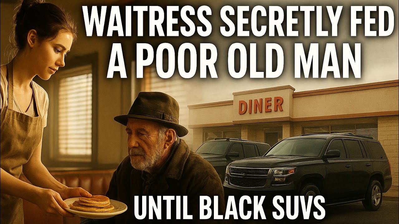 “Waitress Secretly Fed a Poor Old Man — Until Black SUVs Stopped ...