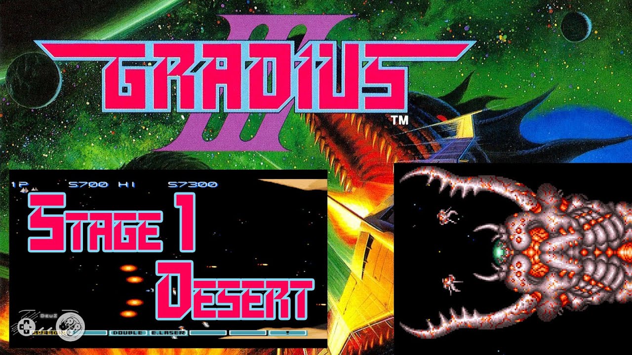 Gradius 3 | Gameplay | Snes | Secrets and Tips | Stage 1 - Desert - YouTube