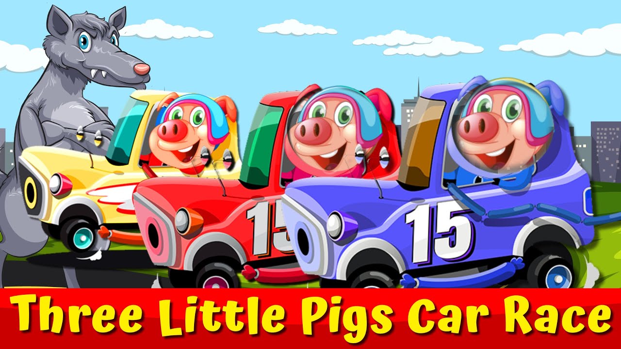 🏁🐽🐽🐽,Three Little Pigs: Turbo Race Adventure with the Big Bad Wolf! | Kids Cartoons - YouTube