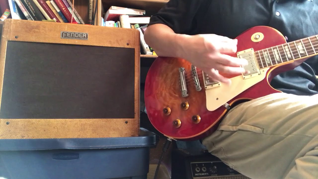 1953 fender 5C3 deluxe wide panel tweed Gibson Les Paul 1959 reissue ...