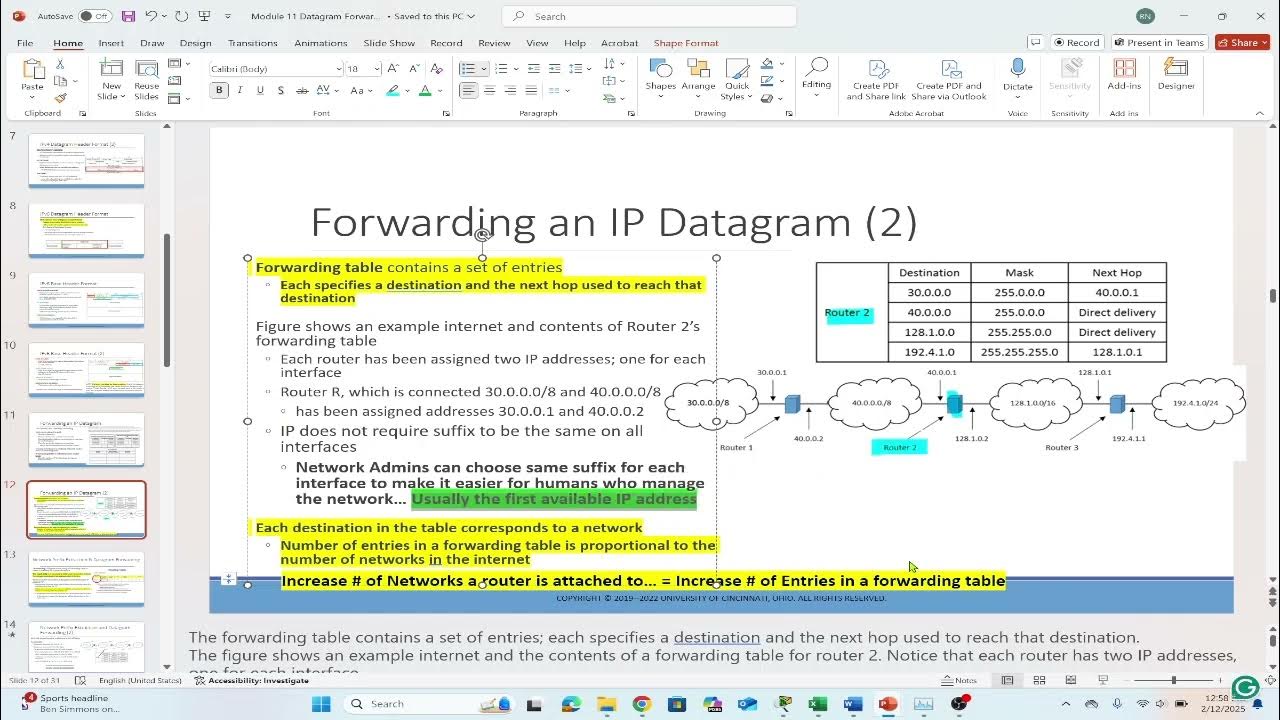 CCP Networking Mod11 Datagram Forwarding - YouTube