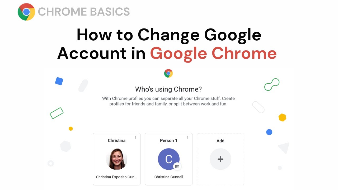 How to Change Your Google Account in Chrome - YouTube