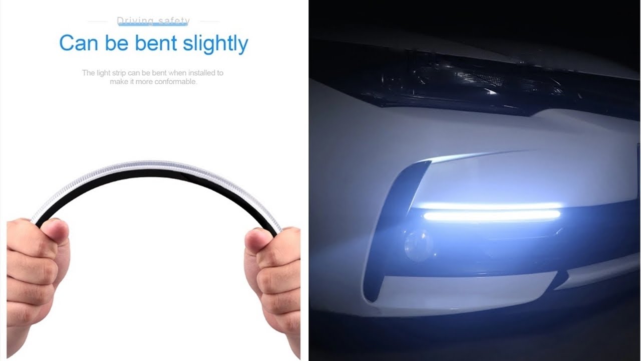 Led Car DRL Daytime Running Lights Waterproof Universal DC 12V Auto ...