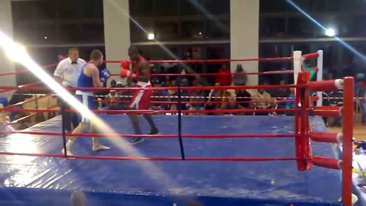 Semi finals SANABO 2015 Boxing champs -Abram Mzileni (Kzn) red vs ...