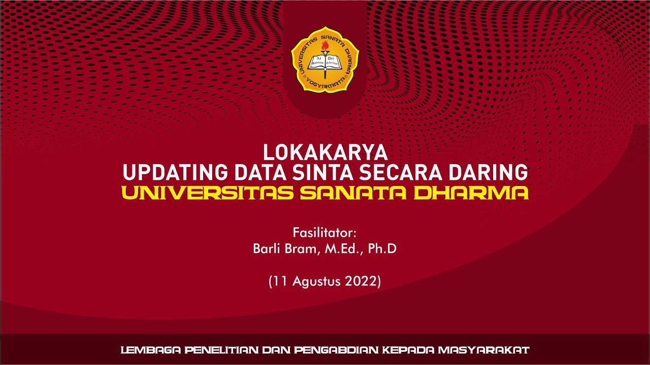 Lokakarya Updating Data Sinta Gelombang-3 - YouTube