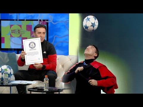 Njeriu i rekordeve “Guinness” spektakël në “Ditë e Re”, Agim Agushi ...