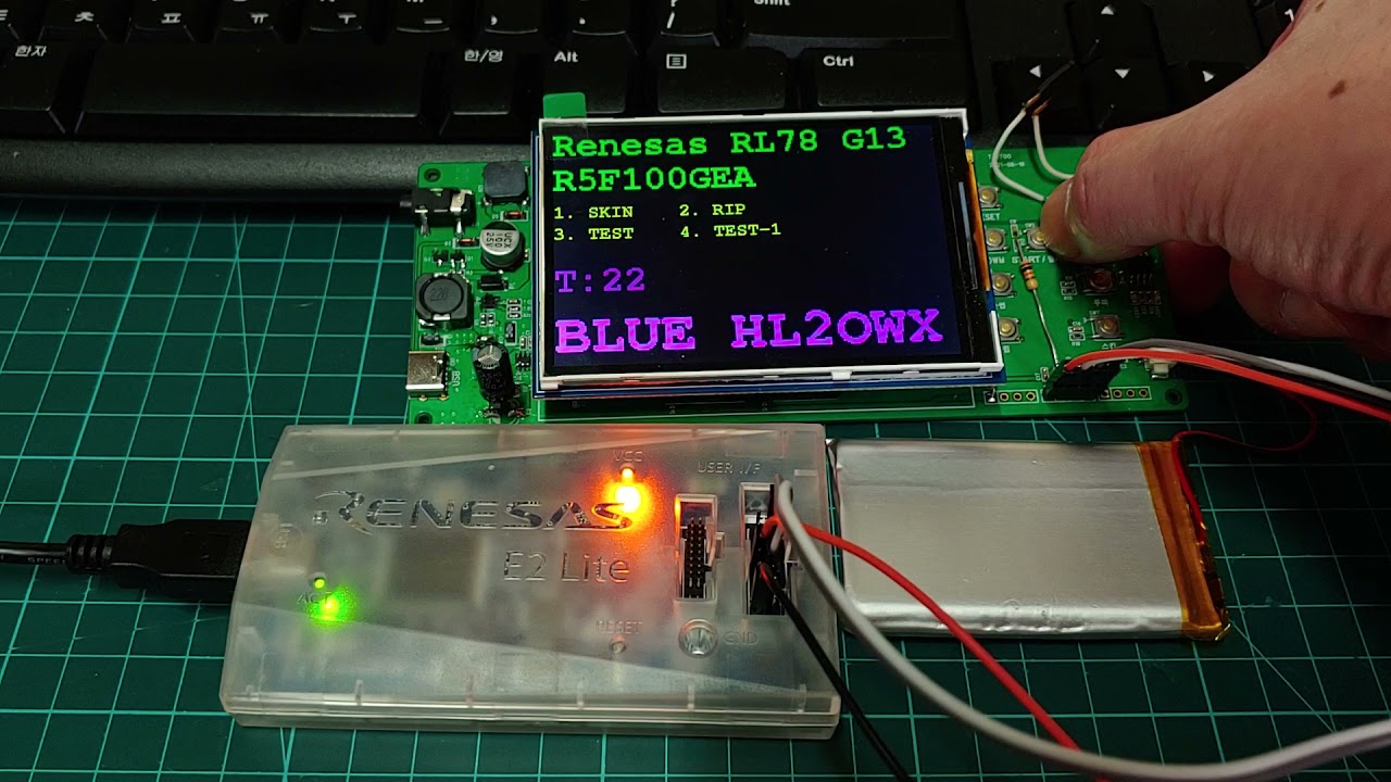 3.5-inch TFT LCD drive with Renesas RL78 G13 R5F100GEA - YouTube