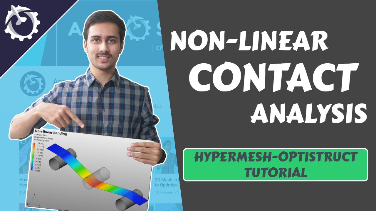 Hypermesh Nonlinear Contact Analysis [Optistruct Tutorial] - YouTube
