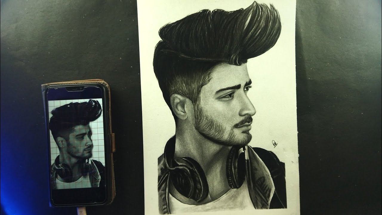 Drawing of Zayn Malik (@Zayn ) #drawing #video - YouTube