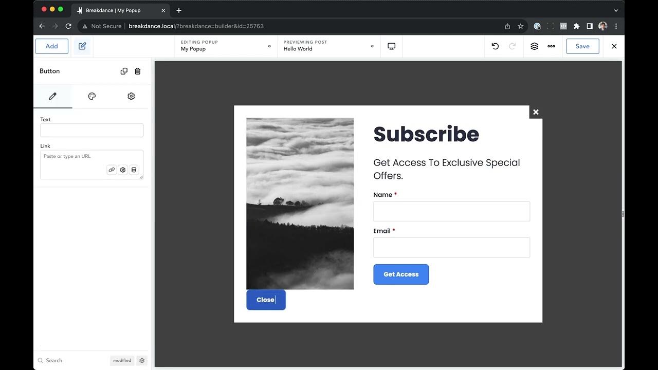 Popups - Closing a Popup on Link Click - YouTube
