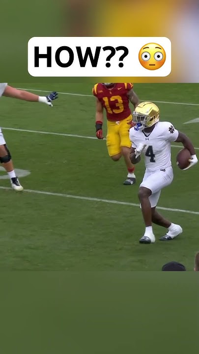 Every angle of Notre Dame RB Jeremiah Love’s hurdle 🤯 #shorts - YouTube