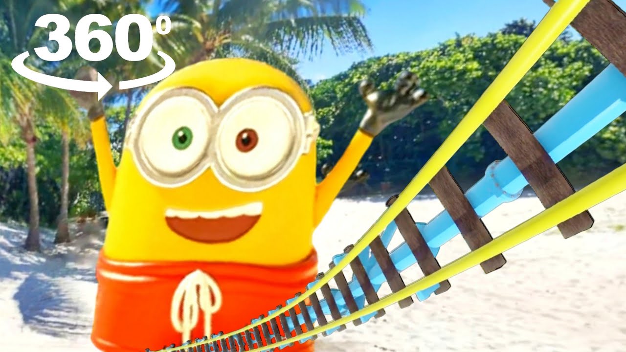360 Video MINIONS Virtual Reality Roller Coaster Ride (VR 360°) - YouTube