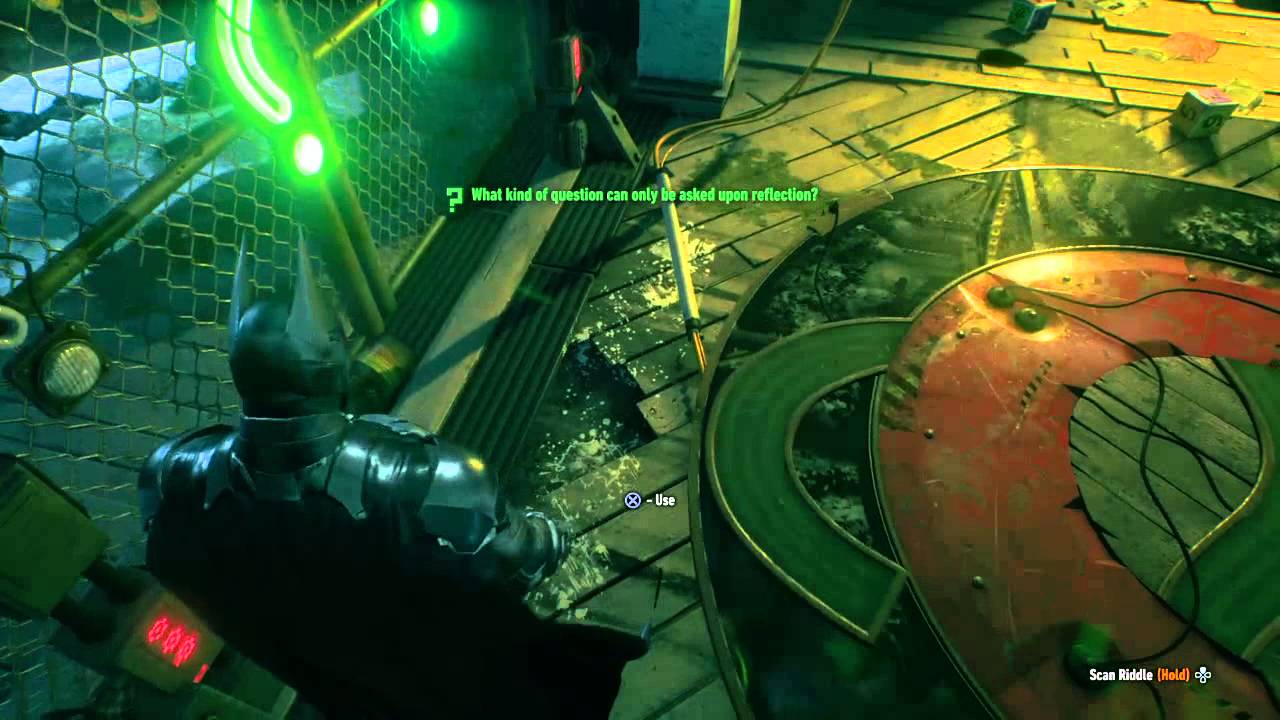 BATMAN: ARKHAM KNIGHT- Reflection (Riddler Challenge) - YouTube