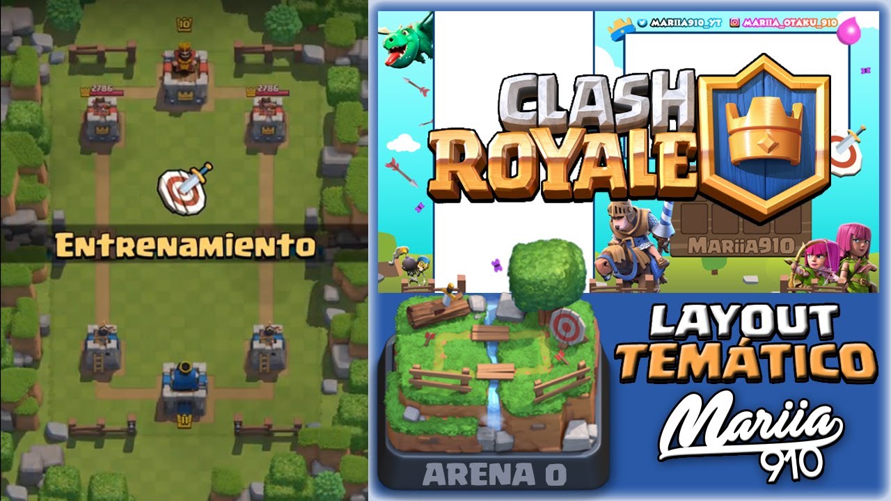 SPEED DRAWING | Layout Clash Royale Thematic - Arena 0 (Training) - YouTube