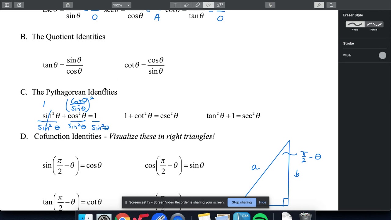AdvPre Lesson 51 Defining the basic trig identities - YouTube
