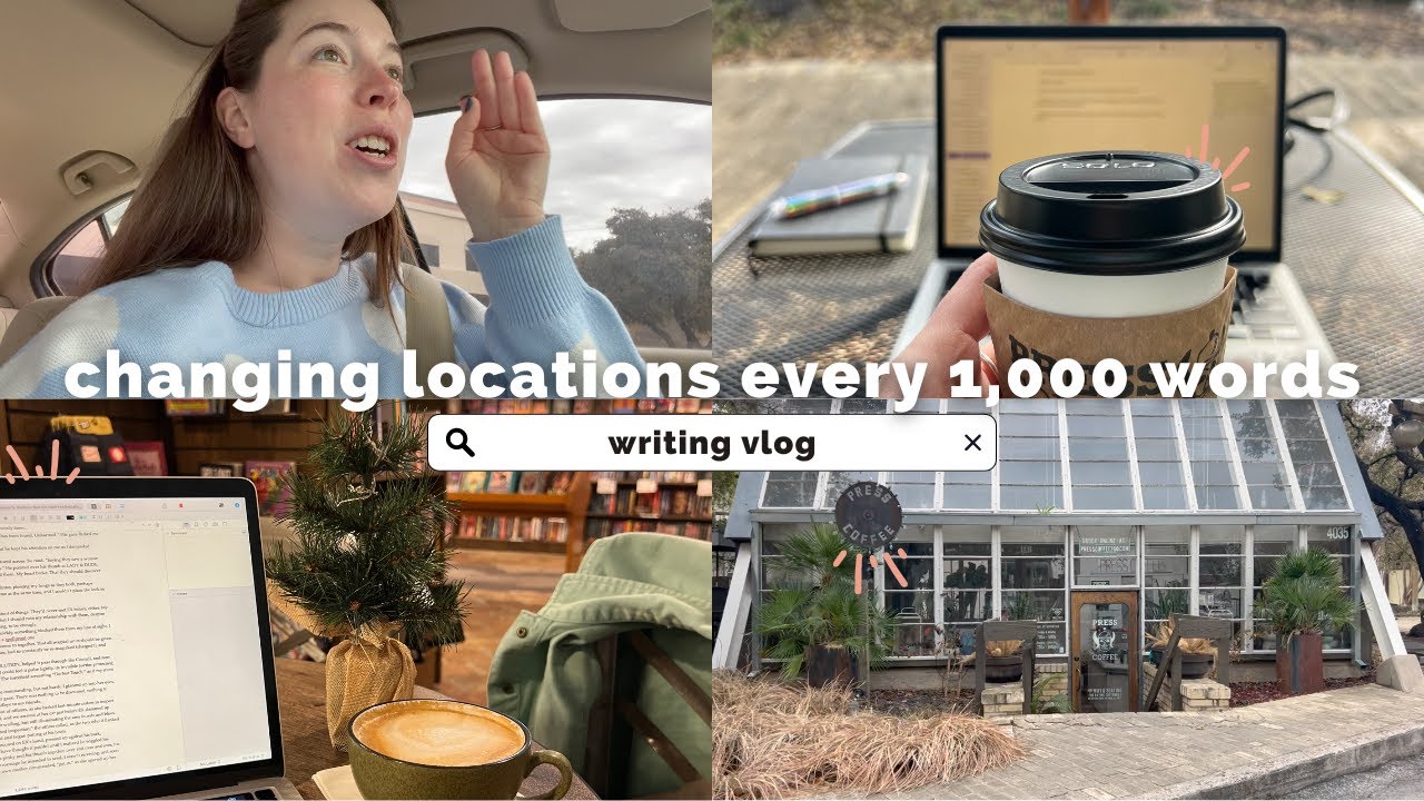 WORD CRAWL WRITING VLOG | hopping spots every 1K words written! - YouTube