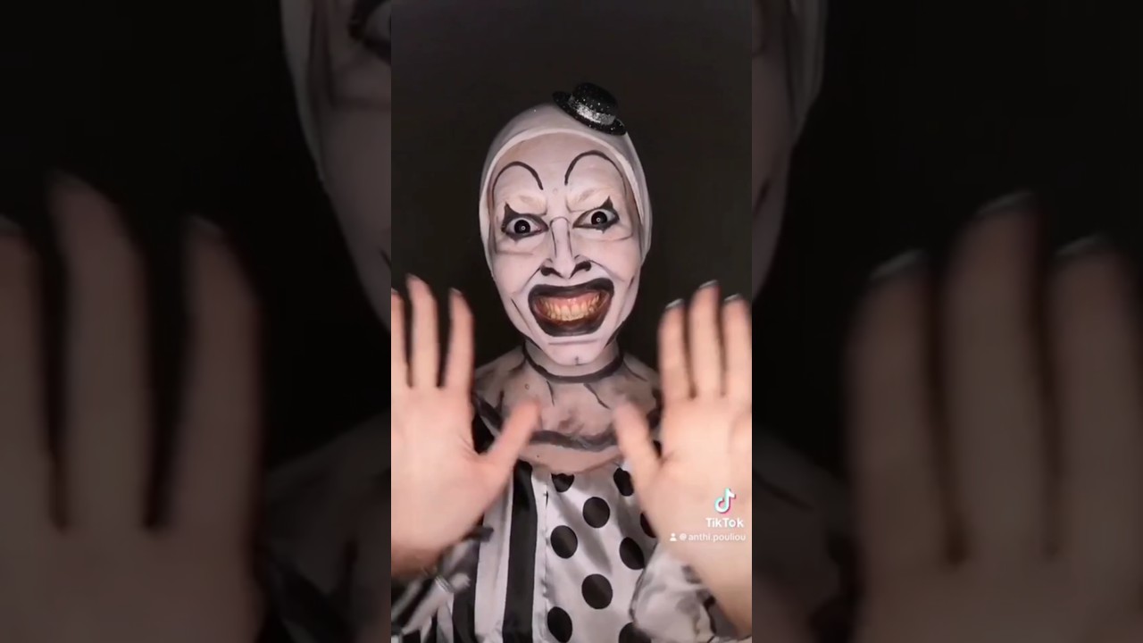 Terrifier:Art the Clown makeup 🎃#halloween #spookyseason #makeup # ...