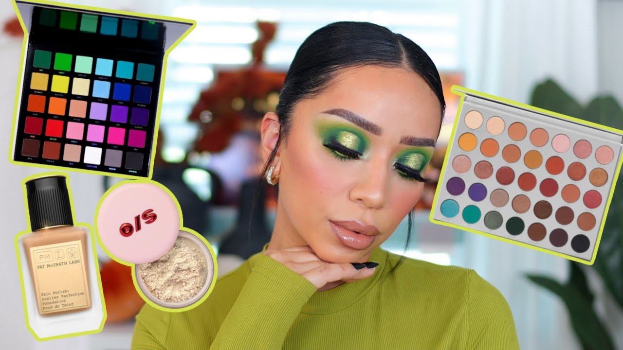 Full Face of Nothing New | Olive Green Fall Makeup Tutorial - YouTube